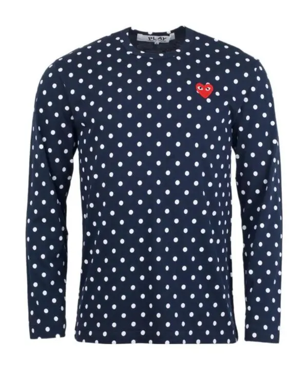 Play Comme Des Garcon Wave Spot T-shirt - Blue