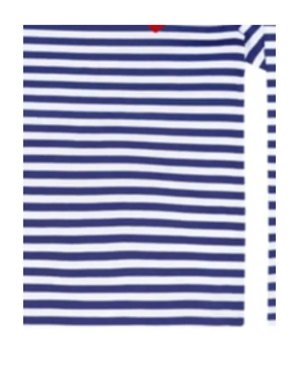 Play Comme Des Garcon And White Striped T-shirt