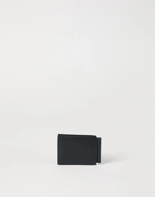 Brunello Cucinelli Grained Leather Money Clip Wallet