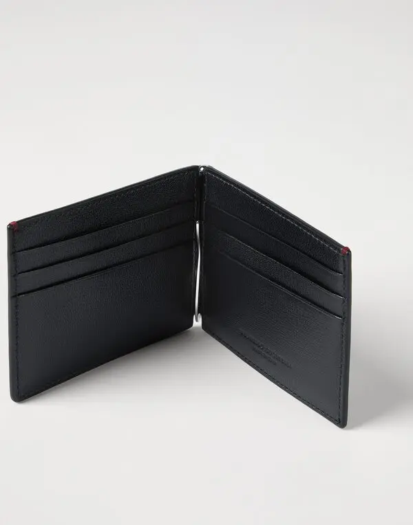 Brunello Cucinelli Grained Leather Money Clip Wallet