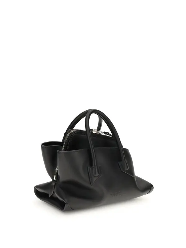 Attico La Passeggiata Mini Leather Handbag - Black