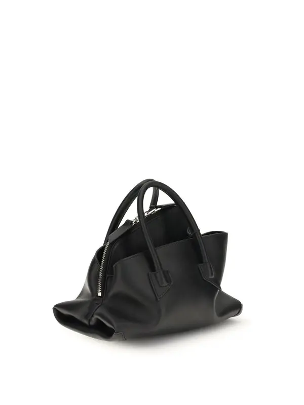 Attico La Passeggiata Mini Leather Handbag - Black