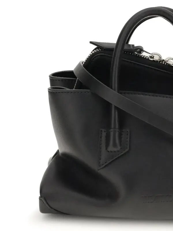 Attico La Passeggiata Mini Leather Handbag - Black