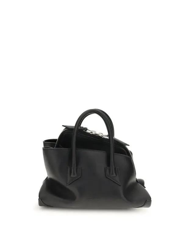Attico La Passeggiata Mini Leather Handbag - Black