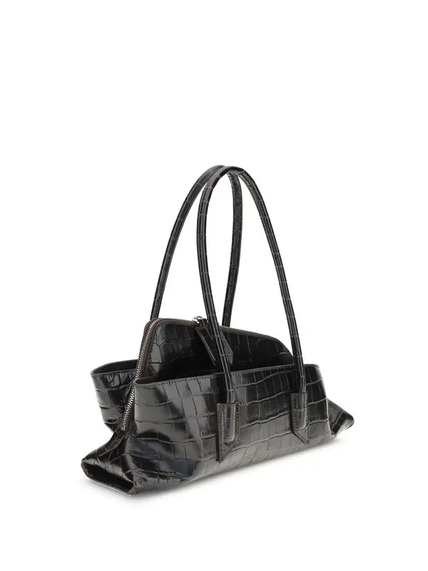 Attico Small La Passeggiata Shoulder Bag - Black