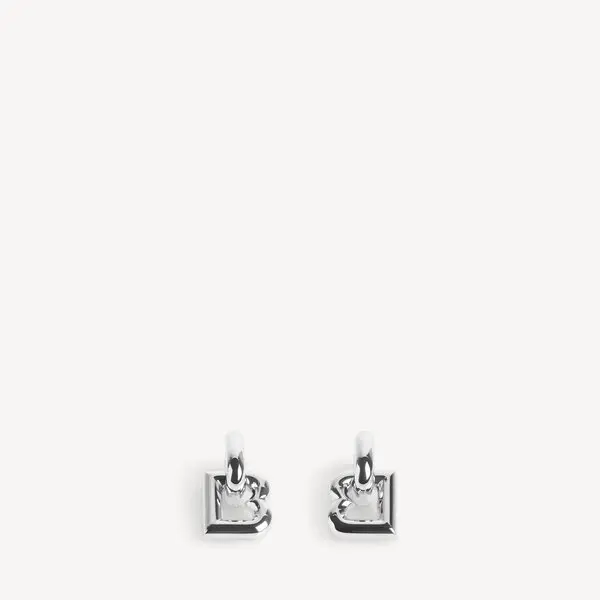 Balenciaga B Xs Hoop Earrings
