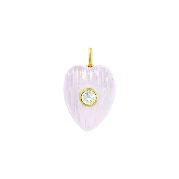 KAMARIA Amethyst Gemstone Pendant With Topaz Heart