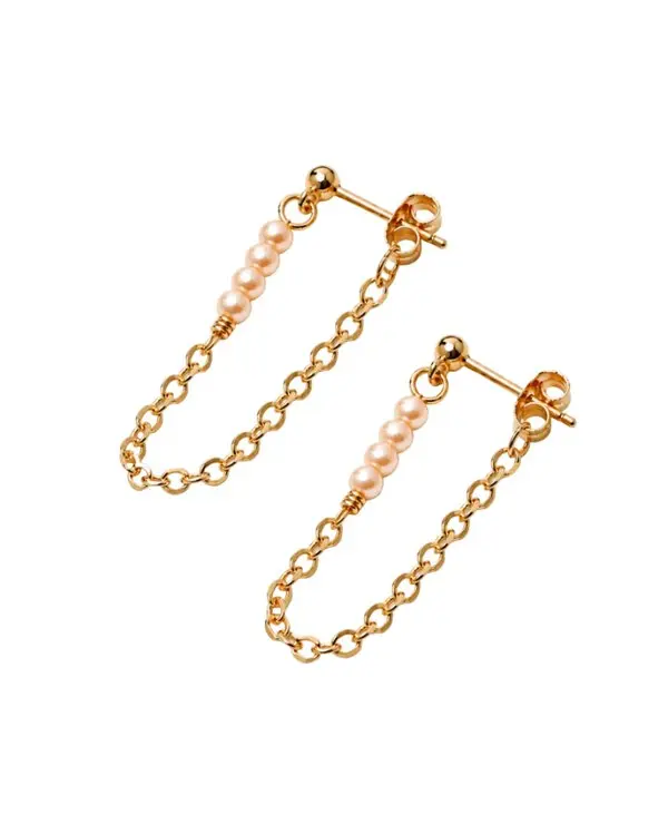 INARI JEWELLERY Unity Row Backchain Earring Freshwater Pearls