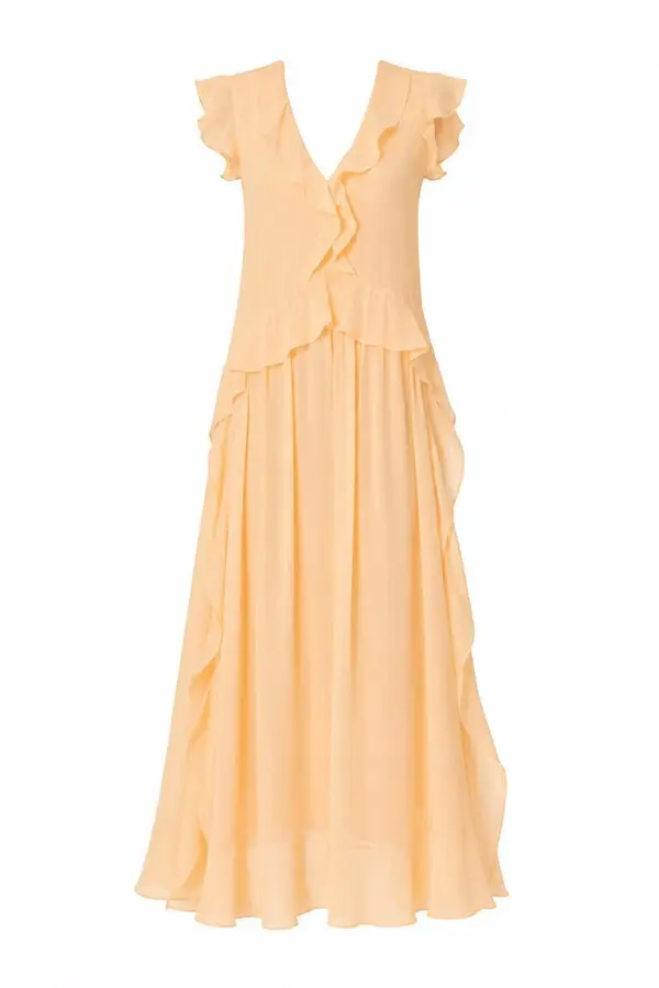 EXQUISE Neutrals Cameron Maxi Dress Salmon