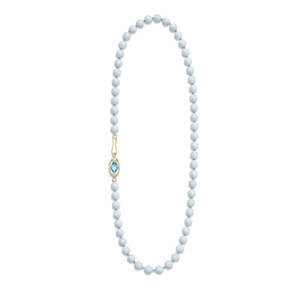 INARI JEWELLERY Angelite And Topaz Charm Necklace - Blue