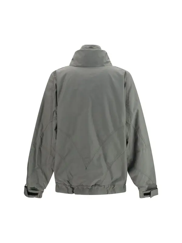 Attico High-neck Bomber With Zips - Gray