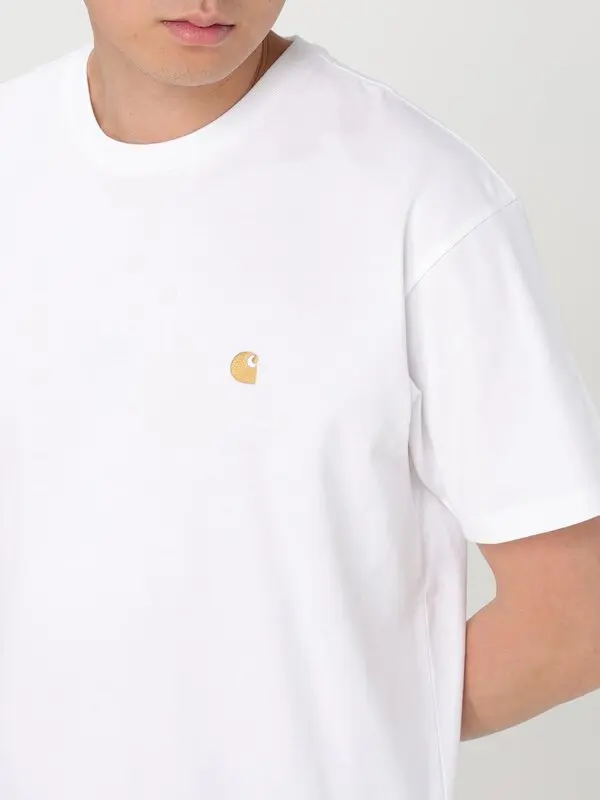Carhartt Work In Progress Cotton T-shirt With Contrast Embroidered Logo