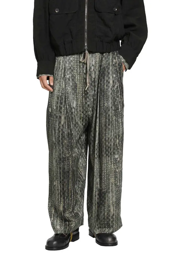 ZIGGY CHEN Digital Print Drawstring Trousers