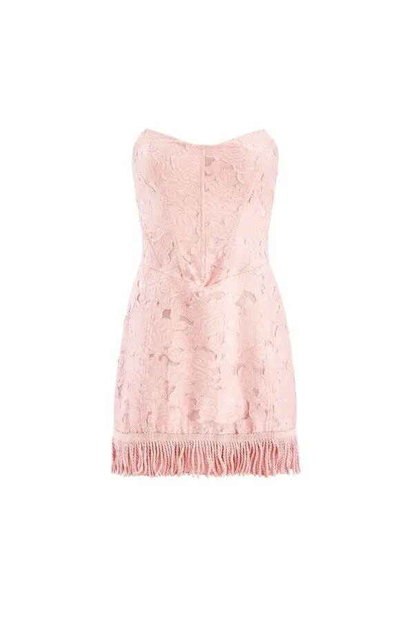 Amanda Uprichard Lisa Romper With Fringe Detail