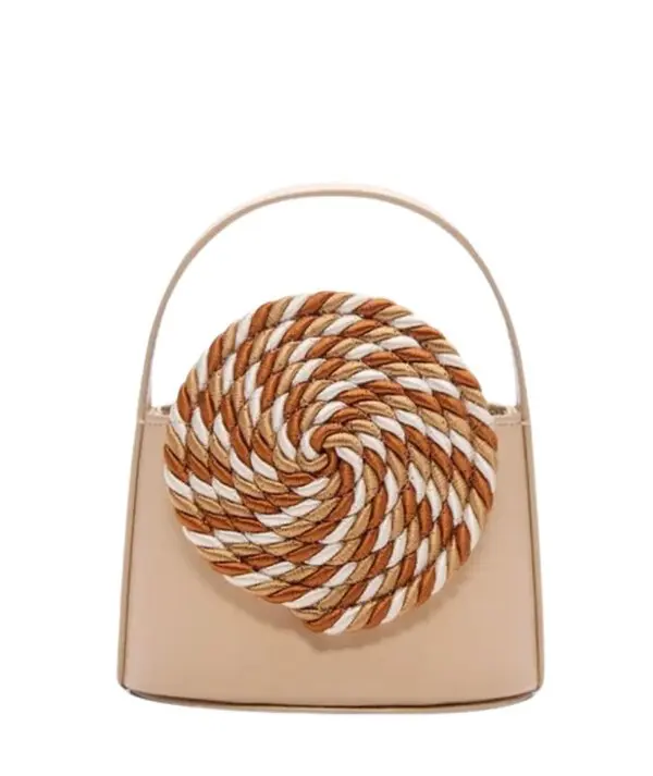DESTREE Mini & Multico Leather Bag With Passementerie Details - Beige