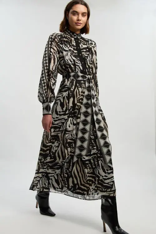 Karen Millen Print Maxi Dress