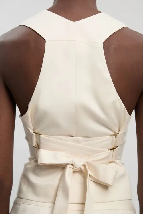 Karen Millen Linen Corset Waistcoat