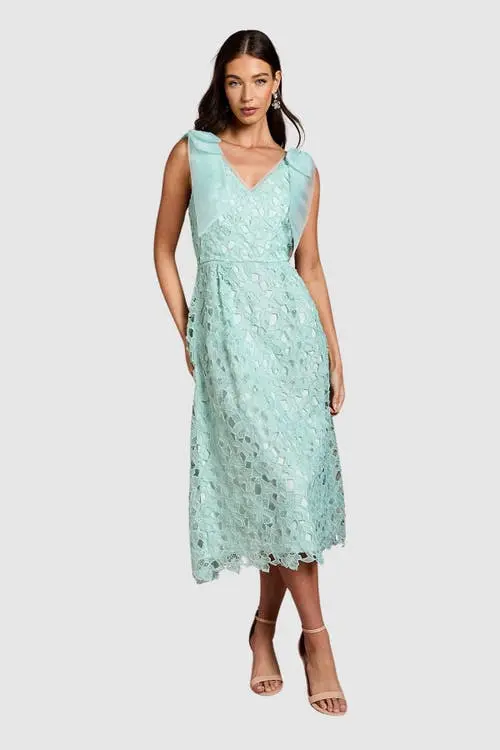 Coast Organza Lace Midi Dress - Mint
