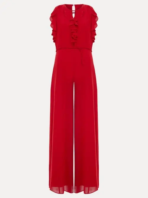 PHASE EIGHT Draped Wide-leg Jumpsuit With Ruffle Front