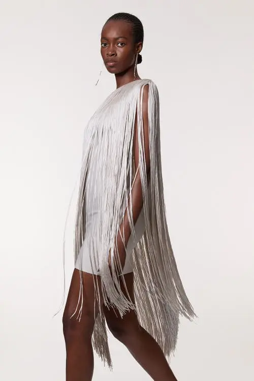 Karen Millen Petite Fringe Mini Dress