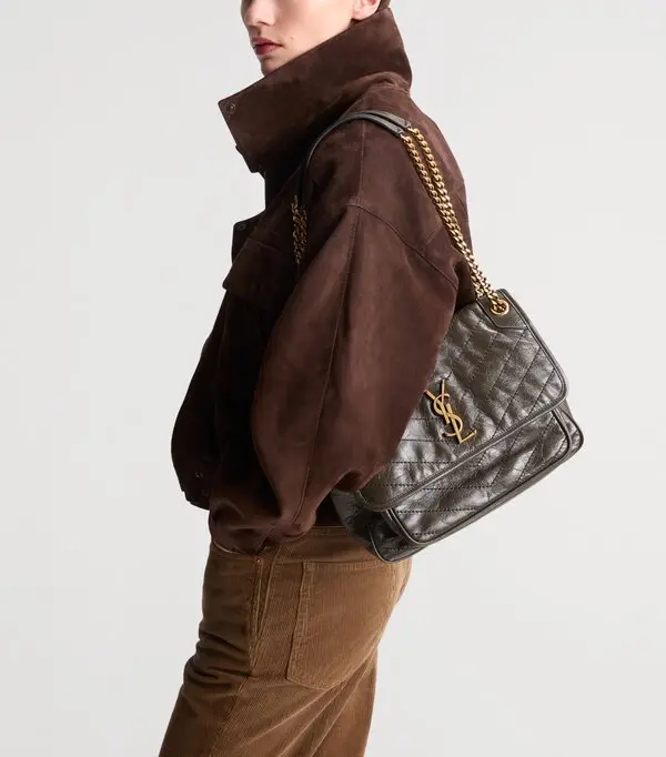 Saint Laurent Medium Leather Niki Shoulder Bag