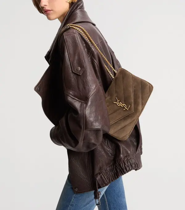 Saint Laurent Small Suede Loulou Shoulder Bag