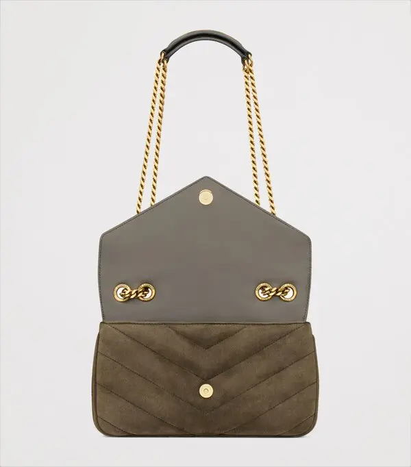 Saint Laurent Small Suede Loulou Shoulder Bag