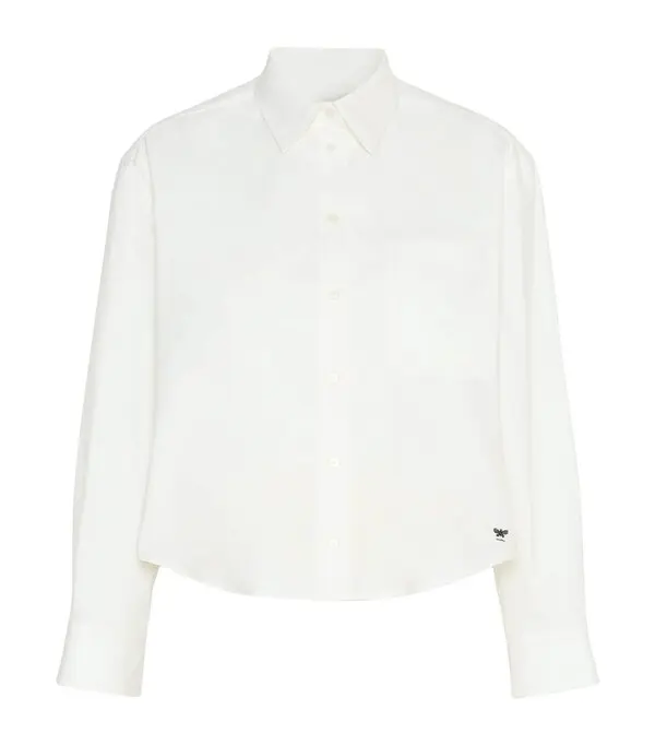 Max Mara Cotton Cropped Shirt - White