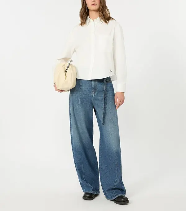 Max Mara Cotton Cropped Shirt