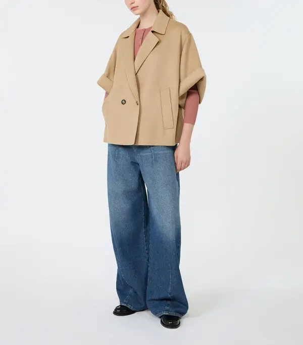 Max Mara Wool Short-sleeved Coat