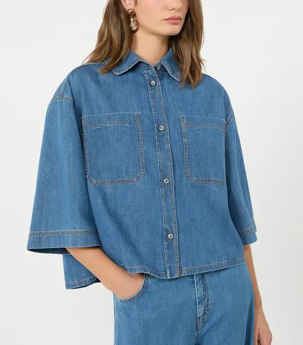 Max Mara Cotton Denim Shirt