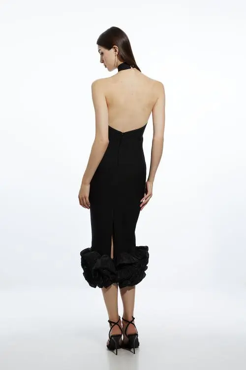 Karen Millen Bandage Halter Midi Dress