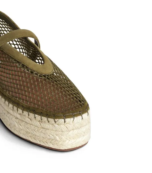 Alaïa Suede Mesh Espadrilles