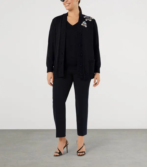 Marina Rinaldi Cotton Knitted Top & Cardigan Set