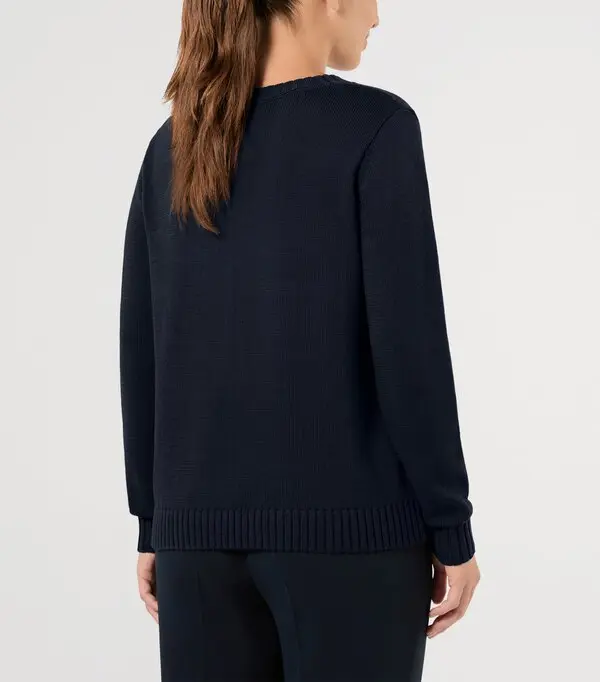 Marina Rinaldi Cotton Sequin Embellished Sweater