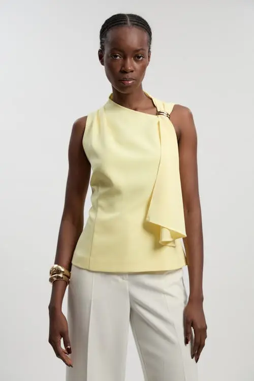 Karen Millen Asymmetrical Draped Top