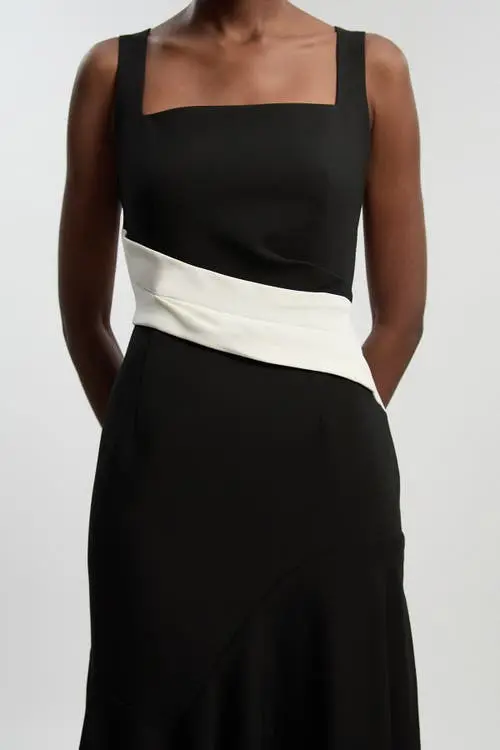 Karen Millen Strappy Asymmetric Maxi Dress
