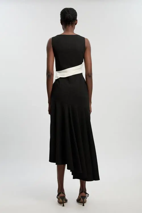 Karen Millen Strappy Asymmetric Maxi Dress