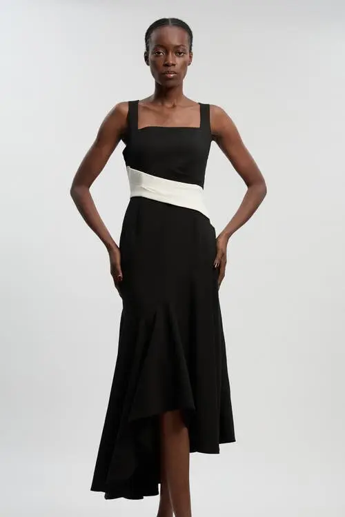 Karen Millen Strappy Asymmetric Maxi Dress