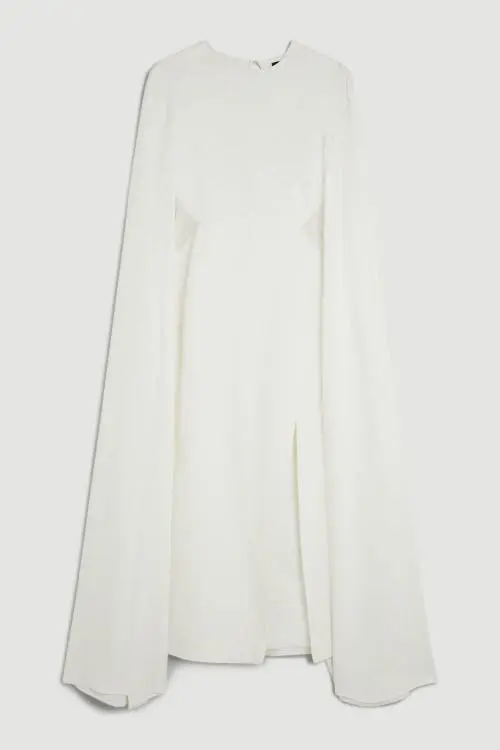 Karen Millen Cape Effect Mesh Midi Dress