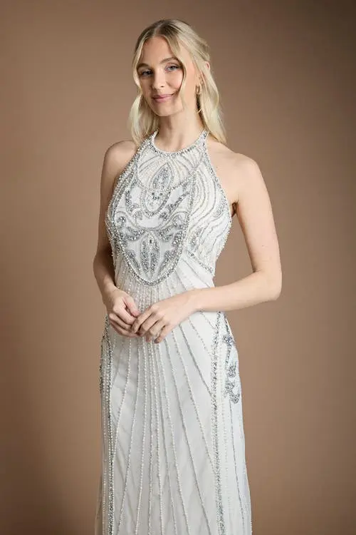 Coast Embellished Halterneck Maxi Dress