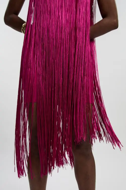 Karen Millen Bandage Fringe Mini Dress