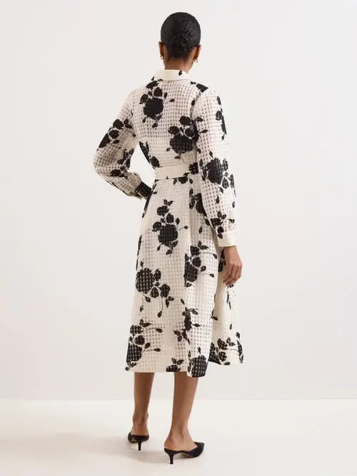 PHASE EIGHT Natalie Floral Belted Shirt Dress