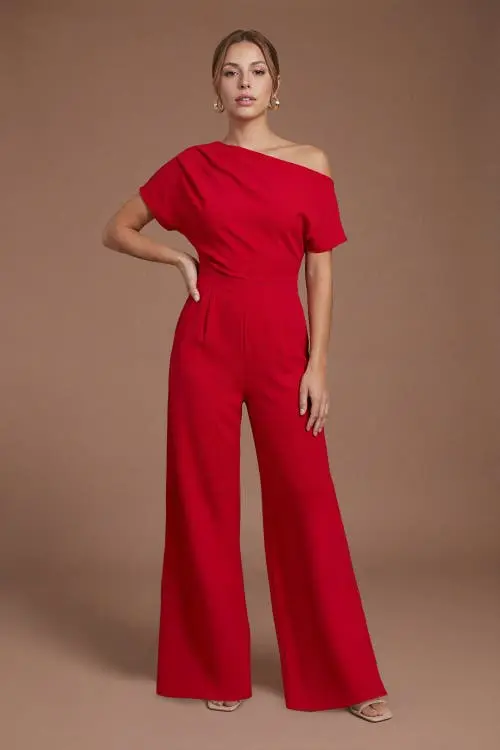 Coast Petite Off Shoulder Jumpsuit