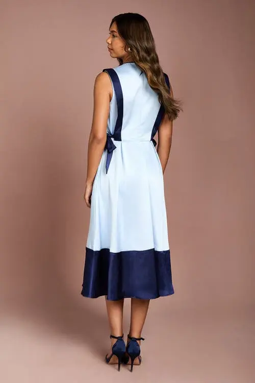 Coast Bow Satin Midi Dress