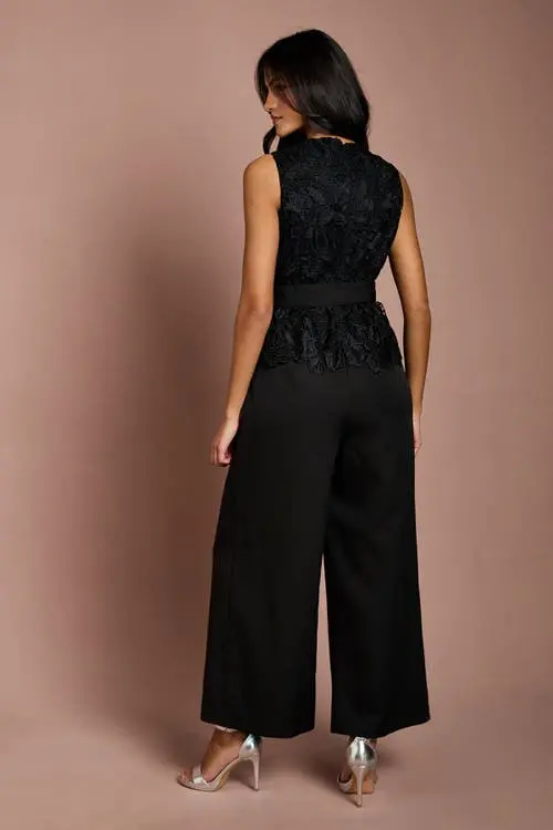 Coast Petite Lace Bodice Wide Leg Jumpsuit