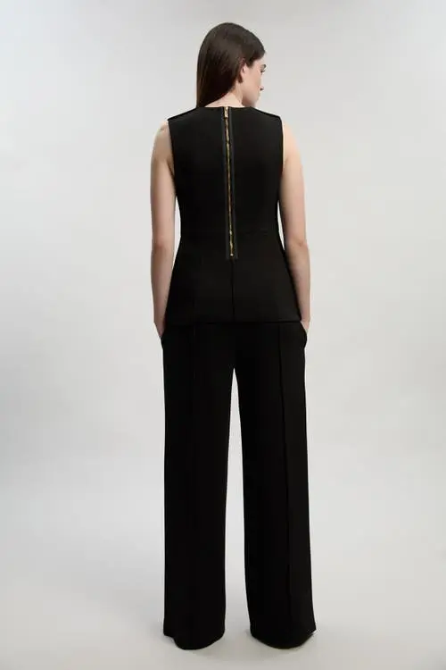 Karen Millen Ponte Wide Leg Trouser