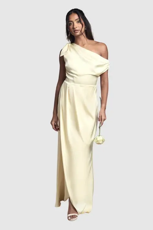 Coast Detail Bow Maxi Dress - Lemon