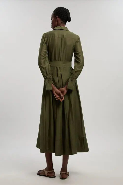 Karen Millen Organdie Midi Shirt Dress