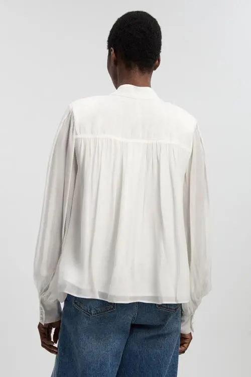 Karen Millen Tie-neck Pussybow Blouse